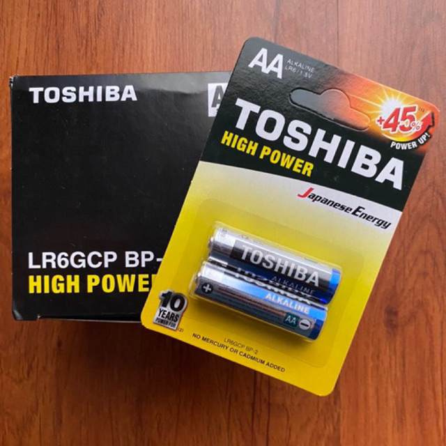 Jual baterai AA toshiba Alkaline high power/baterai jam dinding/baterai ...