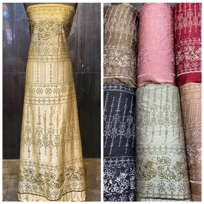 Jual BAHAN KAIN ARMANI BORDIR PREMIUM/ARNAMI EMBROIDERY/SUTRA SILK ...