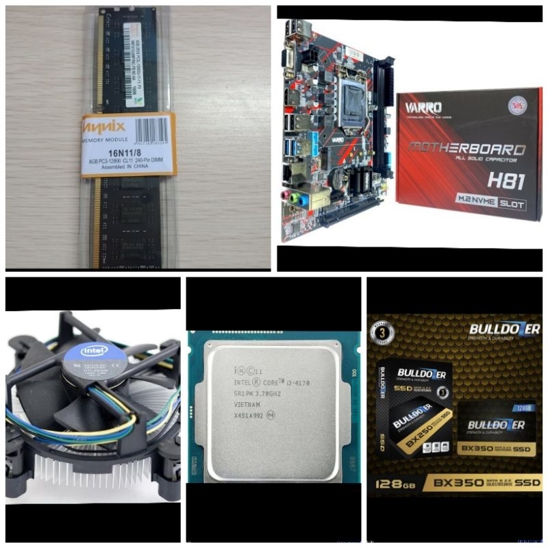 Jual Paket Processor Intel Core i3 LGA 1150 Motherboard Varro H81 RAM ...
