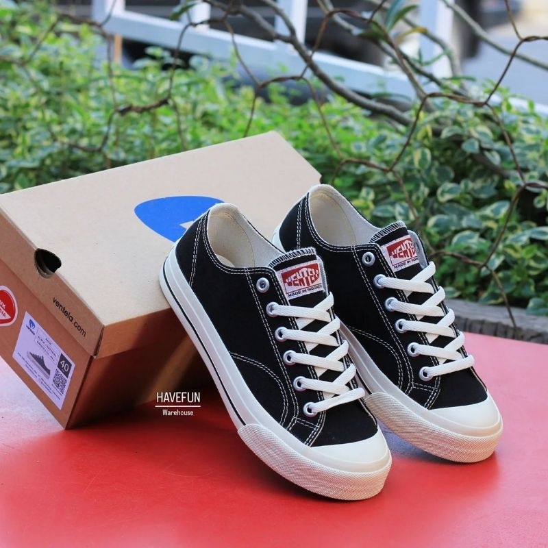 Jual Sepatu Ventela Basic Black Natural Low Original | Shopee Indonesia