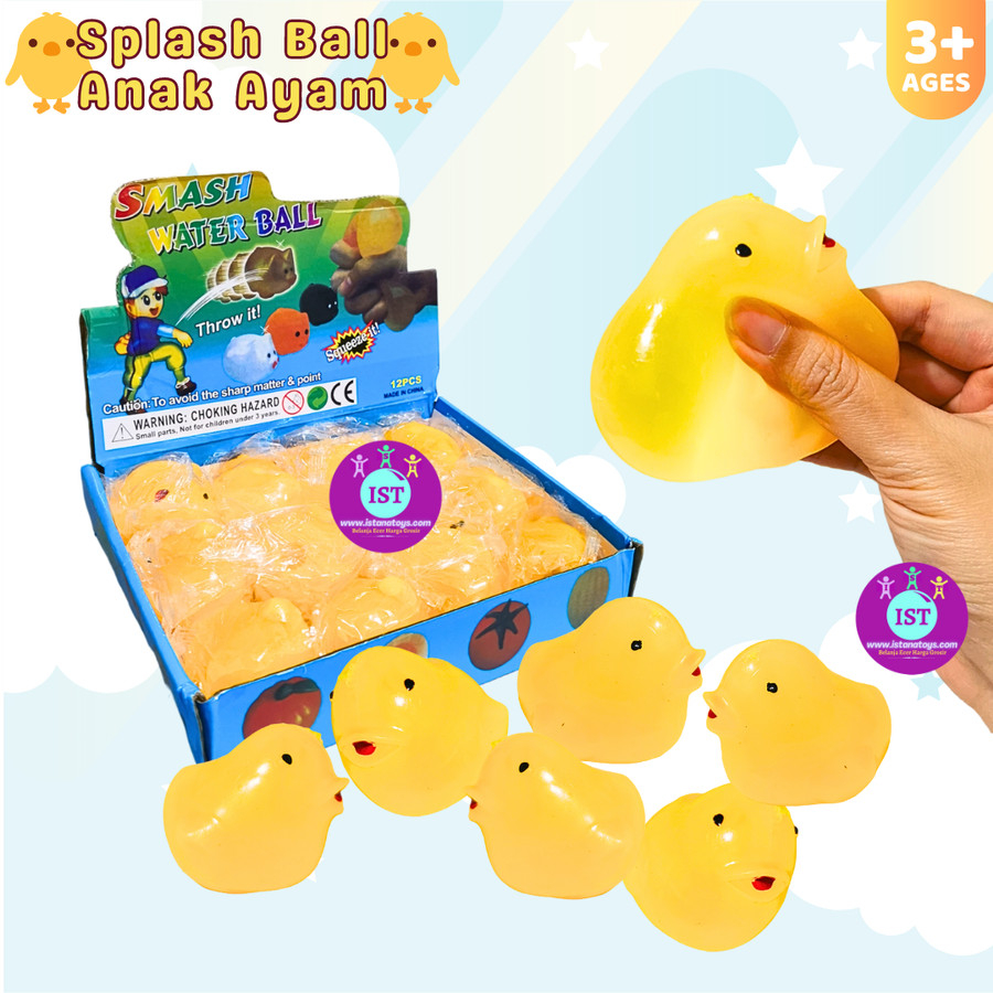 Jual COM Mainan Squishy Anti stress Splash Ball Anak Ayam / Itik ...