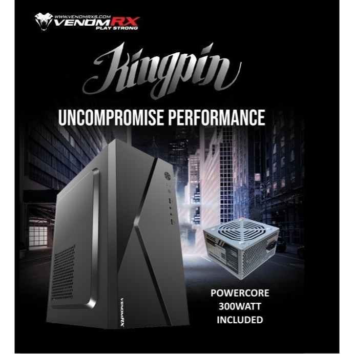Jual Casing Case PC CPU VENOM RX KINGPIN + PSU 300W No FAN | Shopee ...