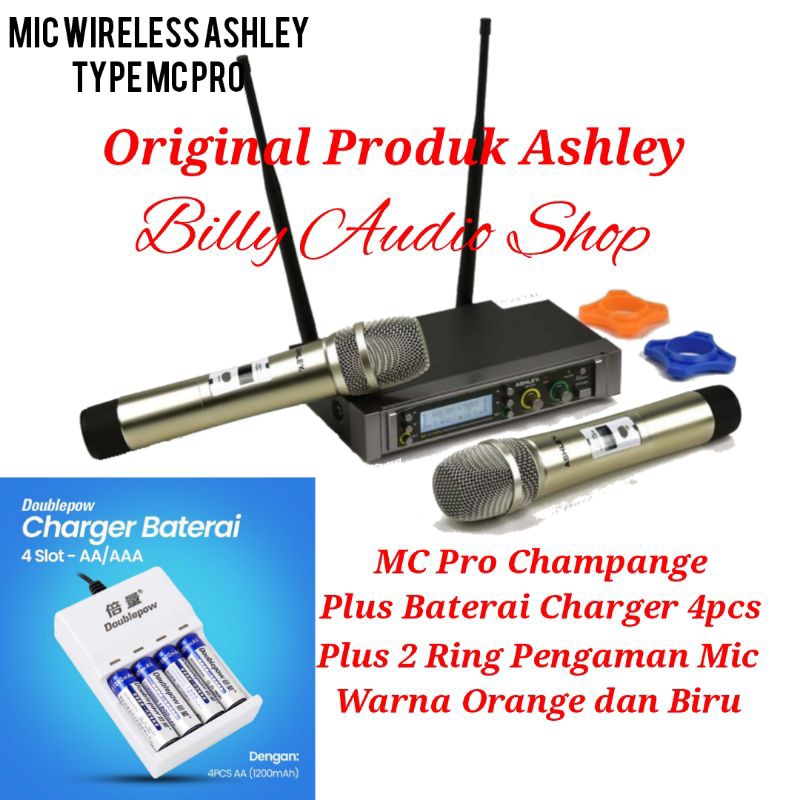 Jual Mic Wireless Ashley MC PRO / ASHLEY COMBO + KOPER / D99 ORIGINAL ...