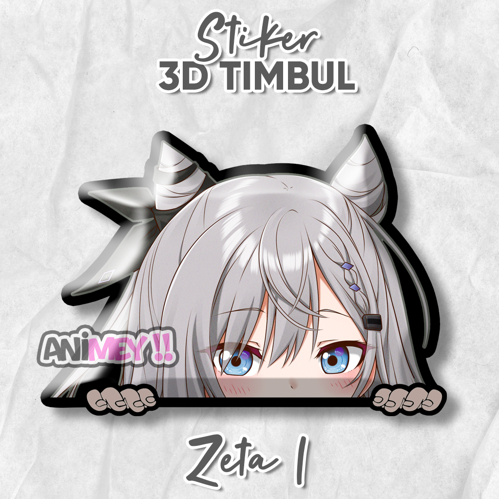 Jual Stiker Emblem 3D Timbul intip Vestia Zeta / Stiker Anime Resin ...