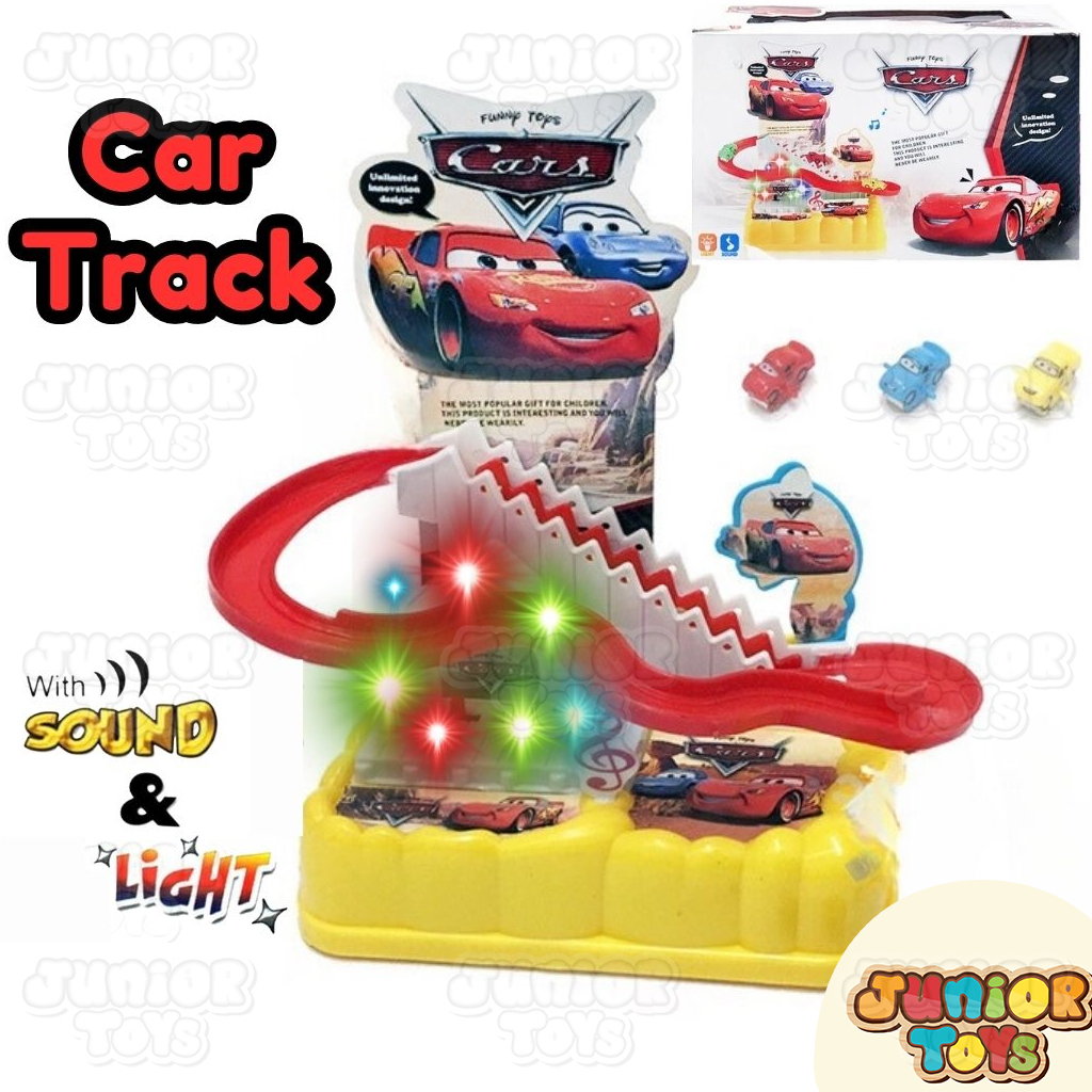 Jual Mainan Anak Track Mobil Naik Tangga Slide Kereta Jolly Penguin ...