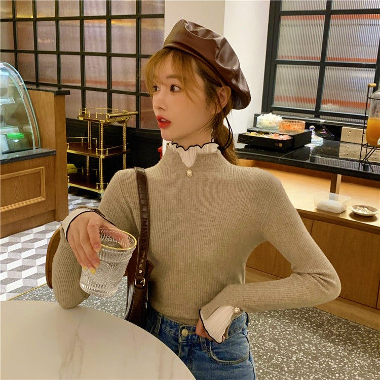 Jual AJW Atasan Korean Style Turtleneck Lengan Panjang Rajut Import Premium Xi | Korean Dress ...