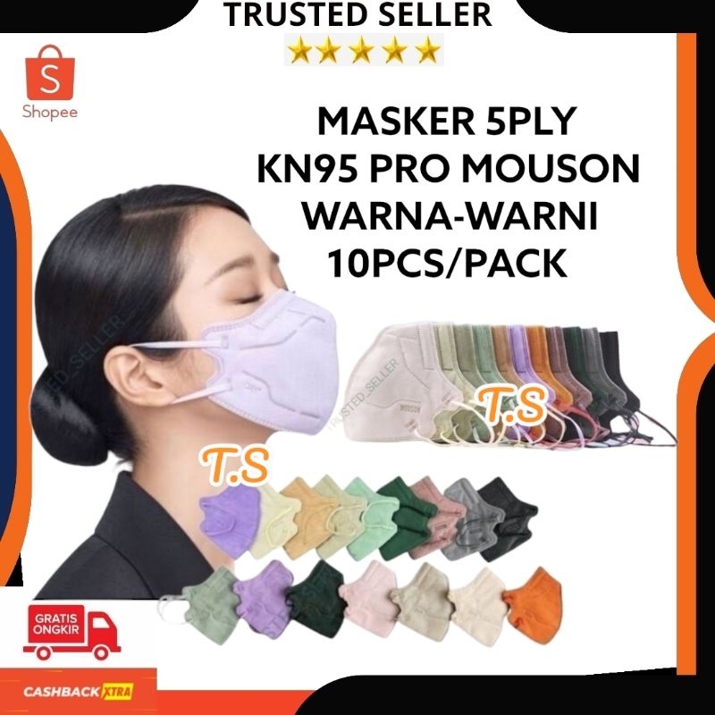 Jual MASKER KN95 PRO MOUSON / WEMAZE / ONCARE 5PLY ISI 10 PCS WARNA ...
