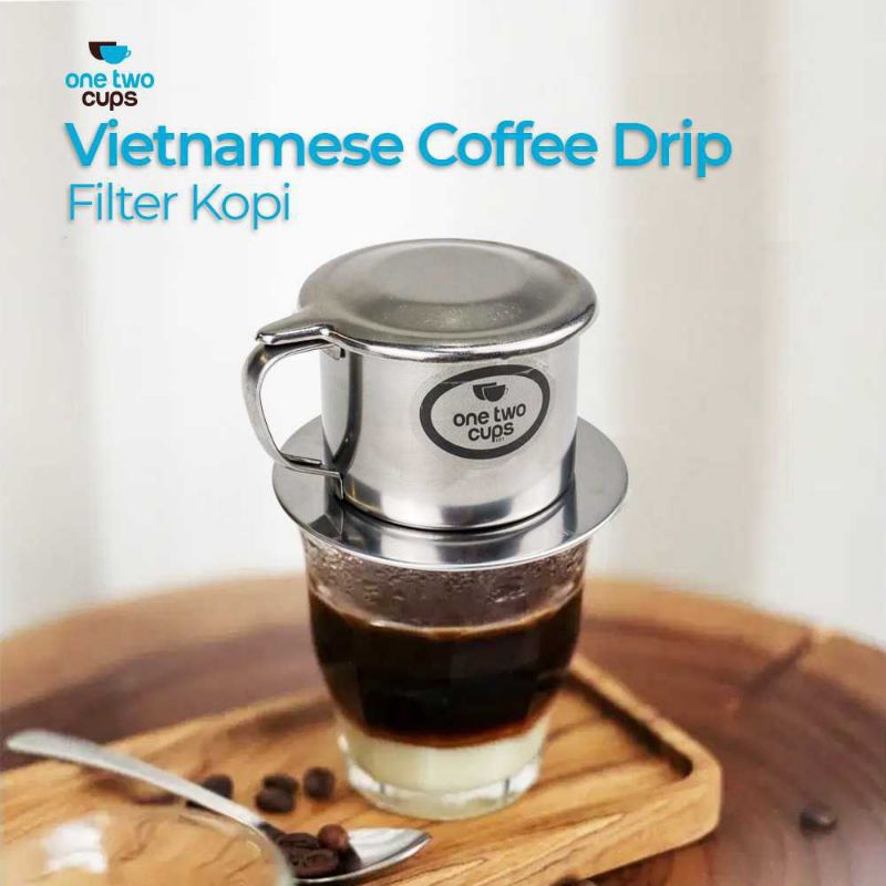 Jual gelas viatnam filter kopi saringan penyaringan kopi/ One Two Cups ...