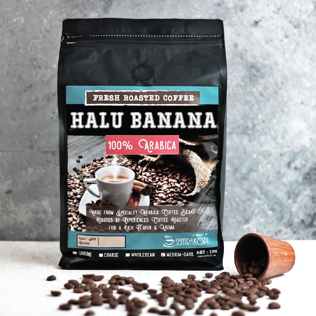 Jual Kopi Arabika Halu Banana Honey 1kg - BUBUK / BIJI - Premium ...