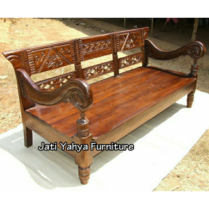 Jual Resban jawa Bangku Bale bale jawa model kuno 2m x 80cm | Shopee ...