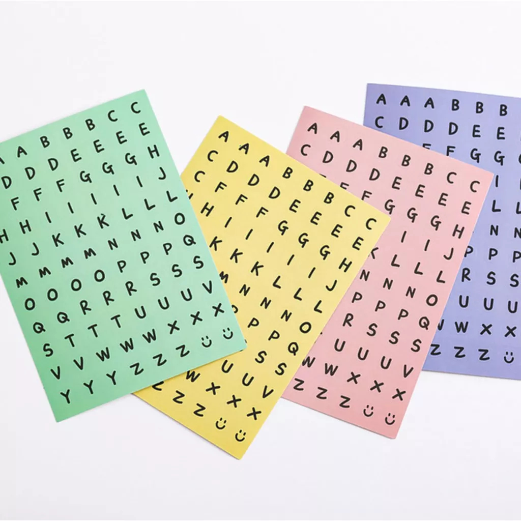 Jual Sticker Alphabet ABC Warna Polos Bulat | Shopee Indonesia