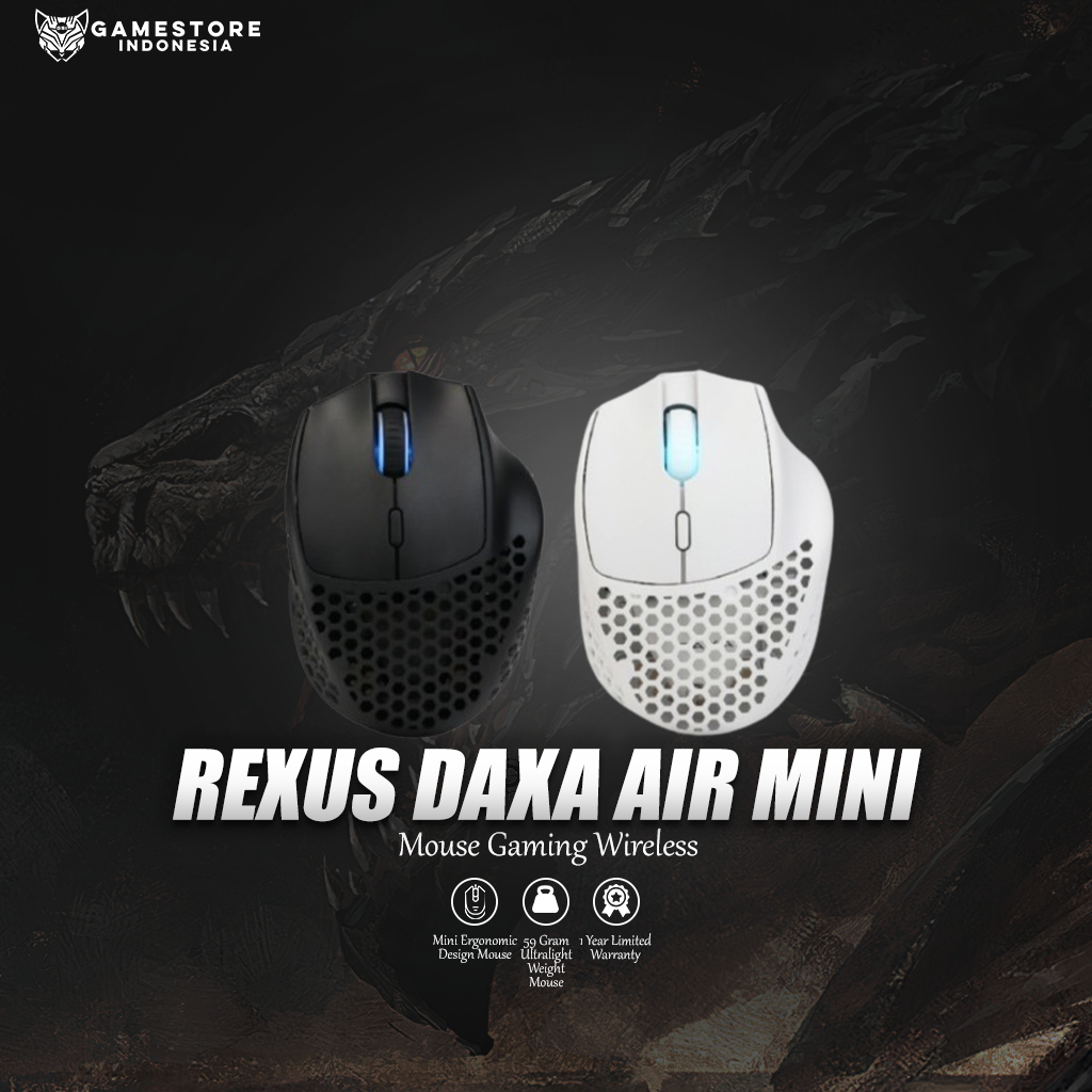 Jual REXUS DAXA AIR MINI WIRELESS GAMING MOUSE | Shopee Indonesia