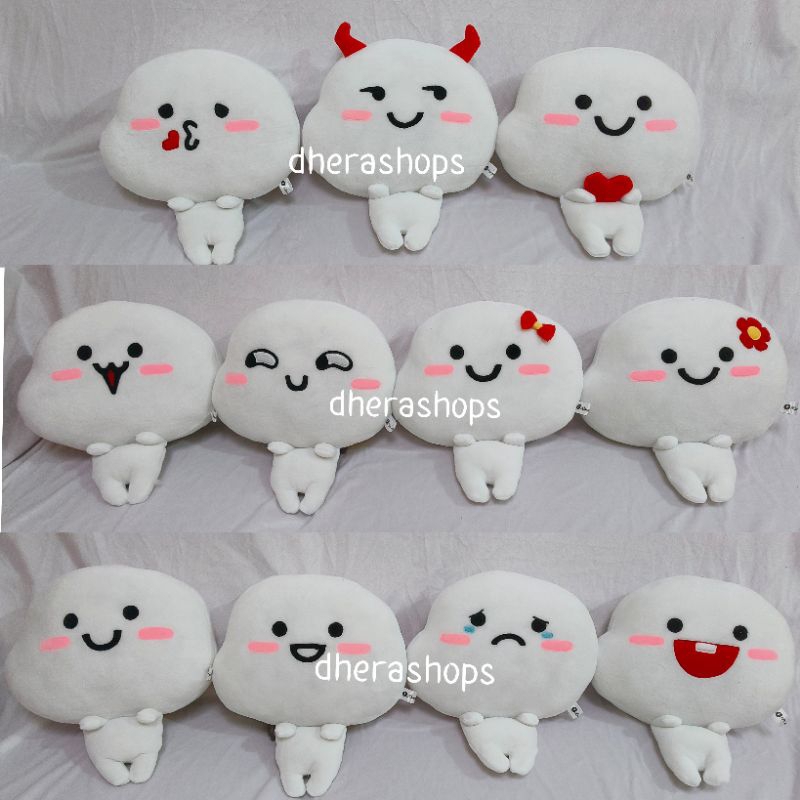 Jual Boneka pentol / boneka Quby / boneka karakter lucu / boneka putih ...