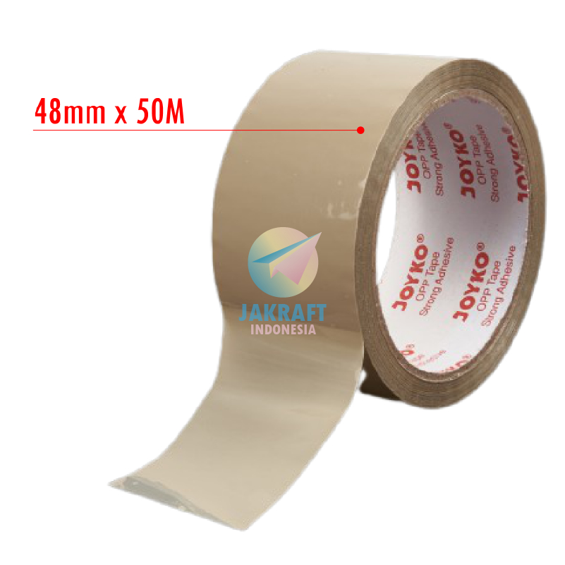 Jual (1 Pcs) Lakban Cokelat JOYKO 2" Inch 48 mm x 50 Meter Coklat Tan OPP-2A-50 Adhesive Tape ...