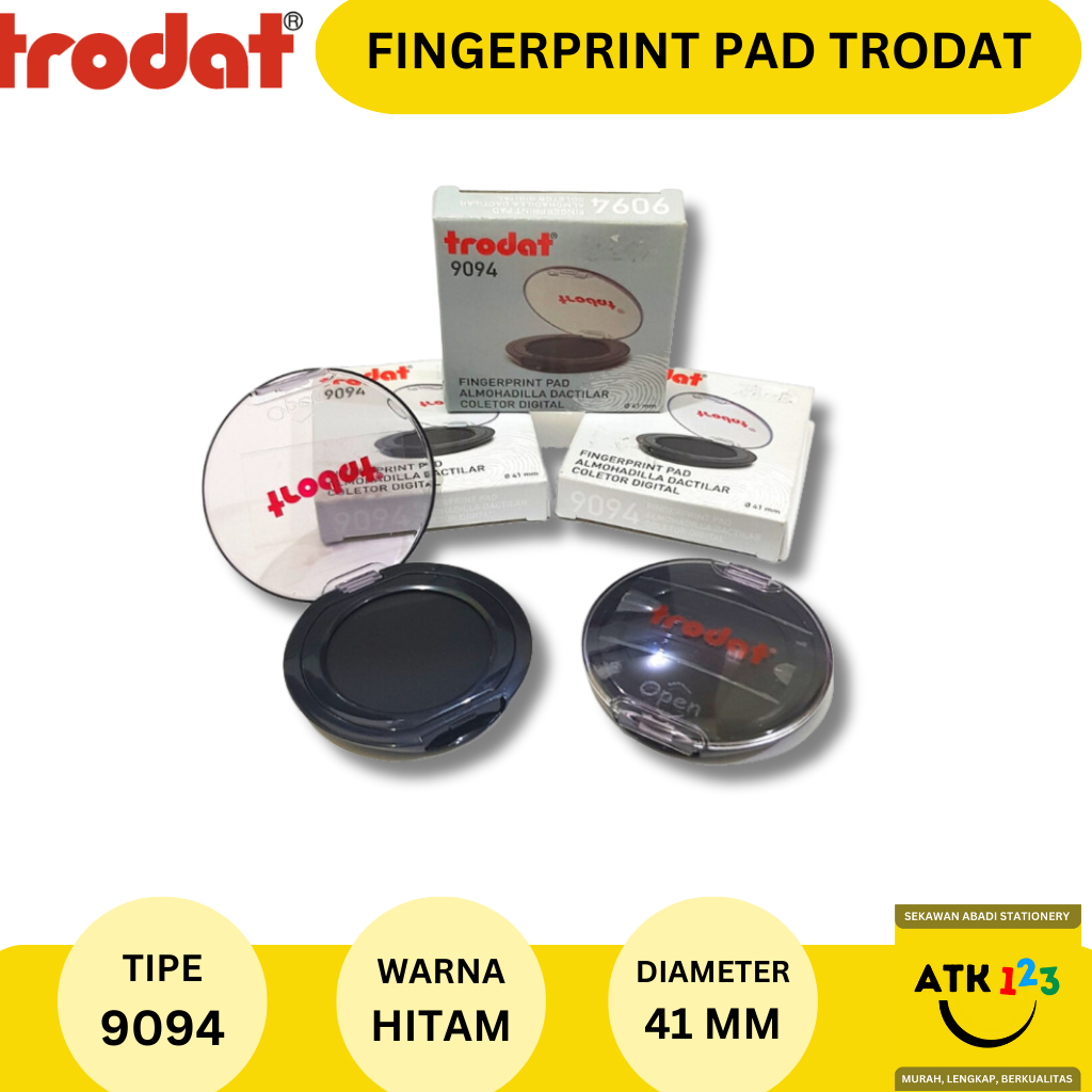 Jual Fingerprint Pad / Stampel Cap Jari Merk Trodat 9094 Warna Hitam ...