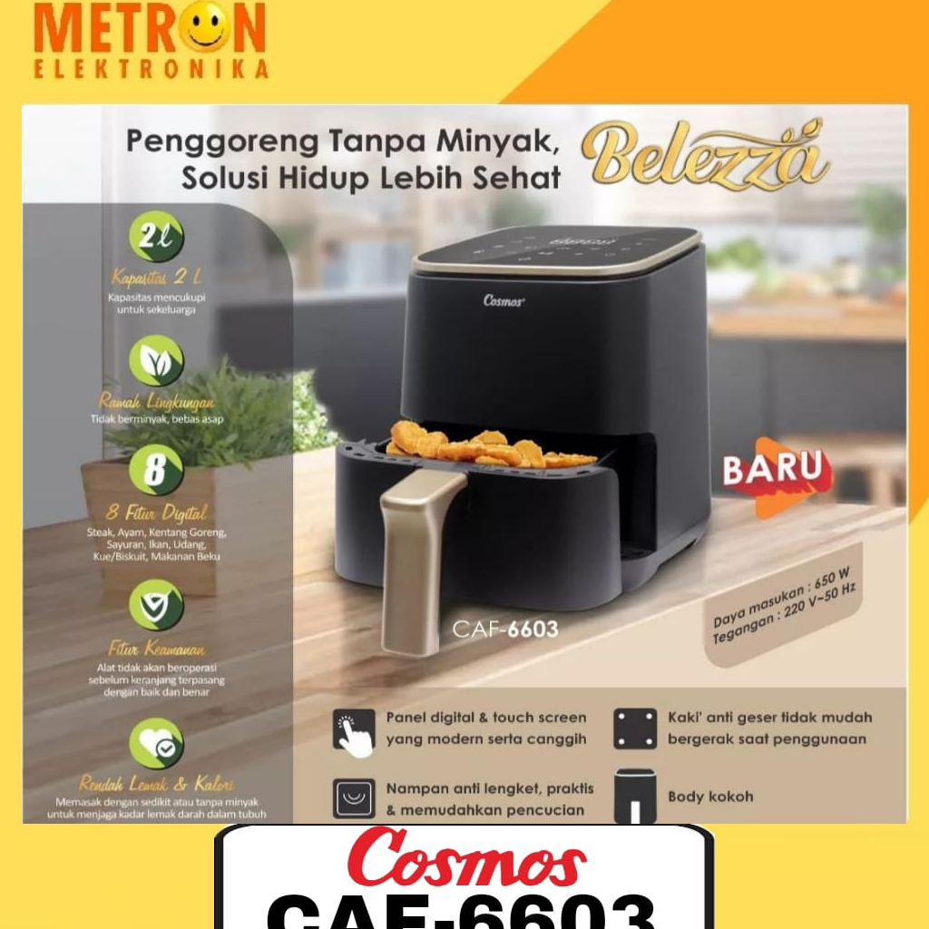 Jual COSMOS CAF 6603 - AIR FRIER 2LITER | Shopee Indonesia