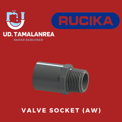 Jual VALVE SOCKET (AW) / SAMBUNGAN LURUS DRAT RUCIKA VARIASI UKURAN 1 ...