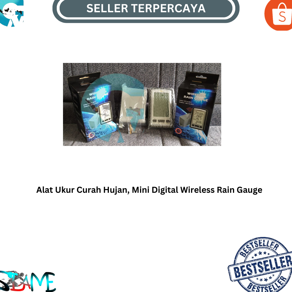 Jual Alat Ukur Curah Hujan, Mini Digital Wireless Rain Gauge | Shopee ...