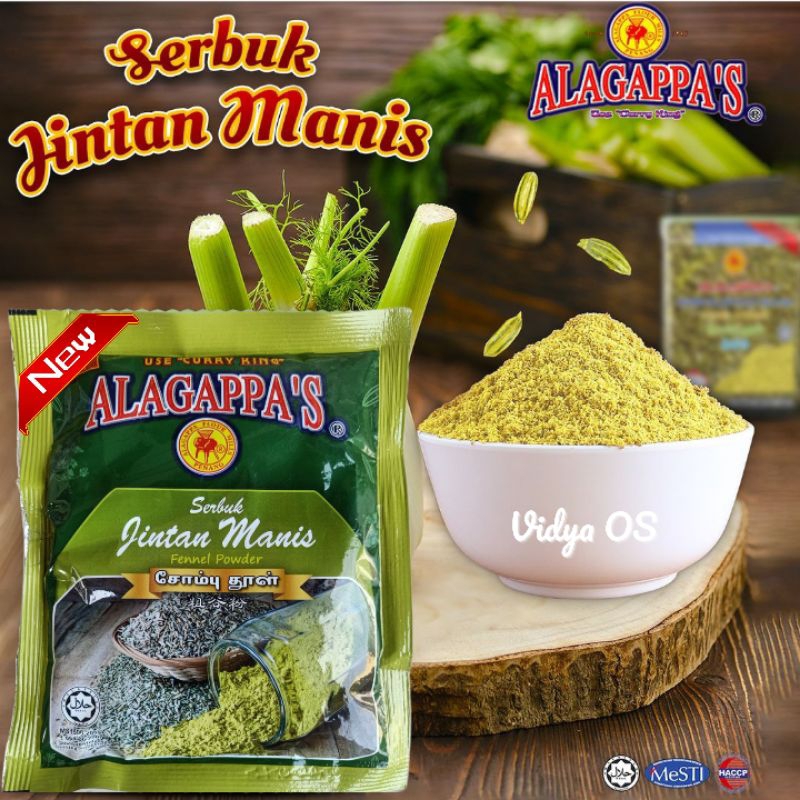 Jual SERBUK JINTAN MANIS exp 2024 / Fennel Powder Alagapas 100 gram ...