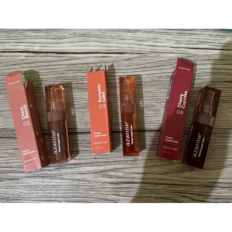 Jual Azarine Tinted Lippie Cake Shade 02 Choco Biscuit, 03 Pumpkin Cake ...