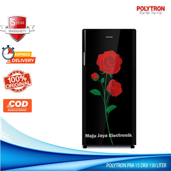 Jual Kulkas 1 Pintu POLYTRON PRA 15 DRX GAGANG 150 Liter Pintu Kaca ...