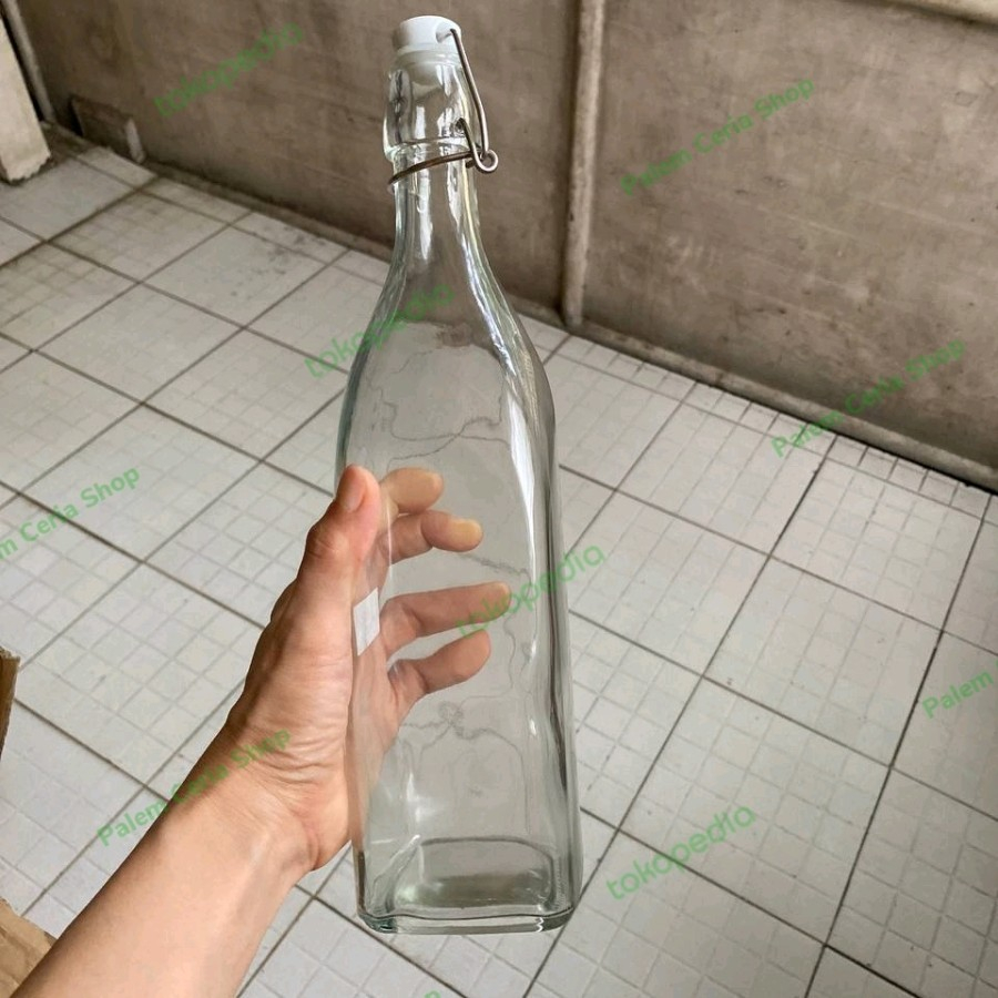 Jual Swing Bottle 1000mL Botol Kaca beling dgn Tutup kedap incl bubble ...