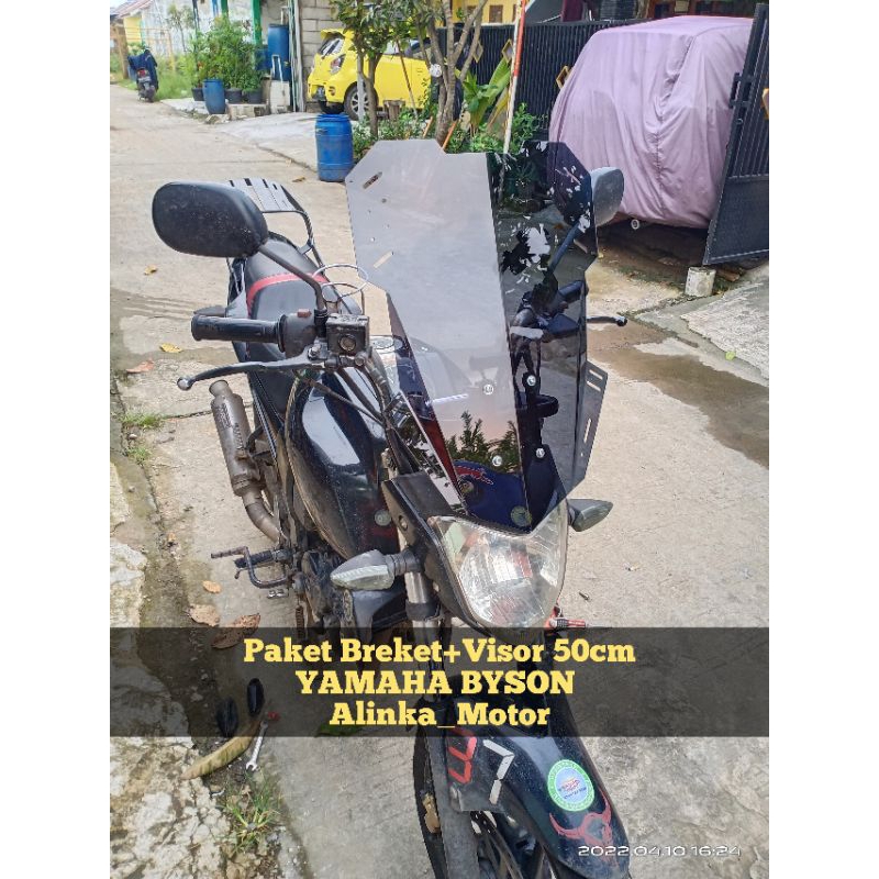 Jual PAKET Breket+Visor 50cm V1 YAMAHA BYSON Visor Touring BYSON ...