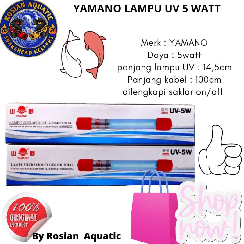 Jual Lampu Yamano UV 5-7-9-11-20-30 Watt Anti Lumut Ultraviolet ...