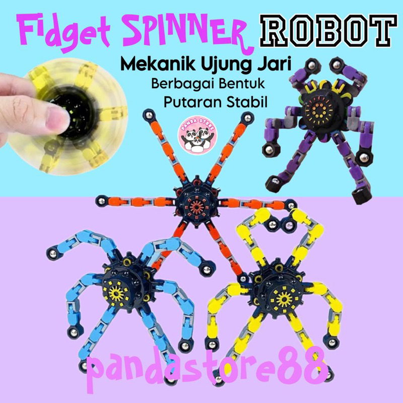 Jual Mainan Fidget Spinner Robot transformer/ Mainan penghilang stress ...