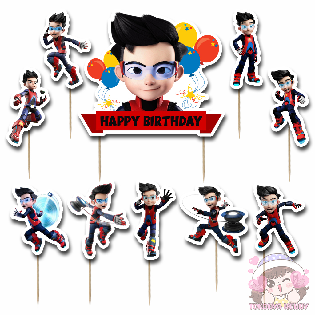 Jual Topper Cake Hiasan Kue Ulang Tahun Anak motif EJEN ALI | Shopee ...