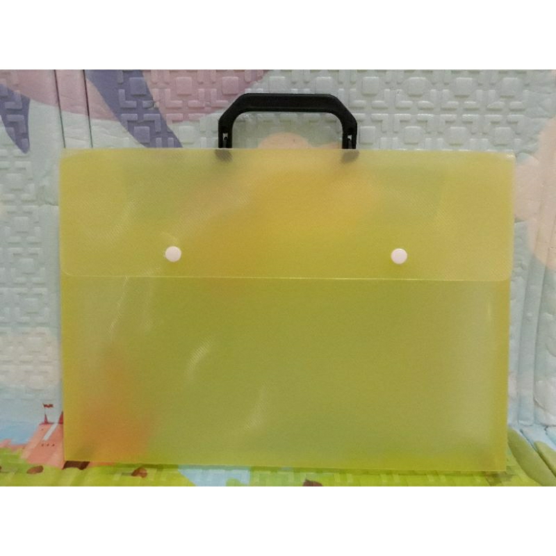 Jual Jenia tas dokumen kancing jinjing map tenteng F4 Folio gagang ...