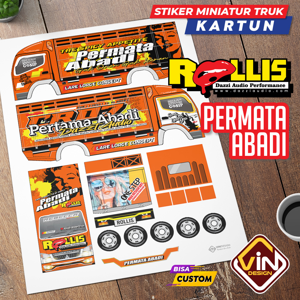 Jual STIKER MINIATUR TRUK / ROLLIS PERMATA ABADI / POLA STICKER ...