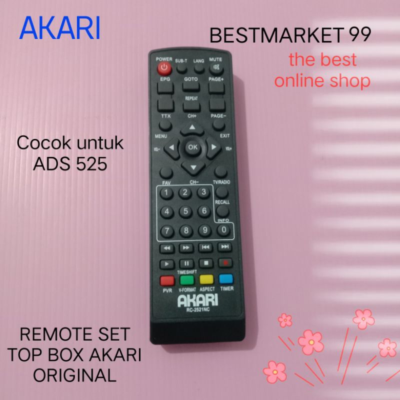 Jual Remote set top box STB AKARI ADS 525 Original / Remote AC AKARI Original | Shopee Indonesia