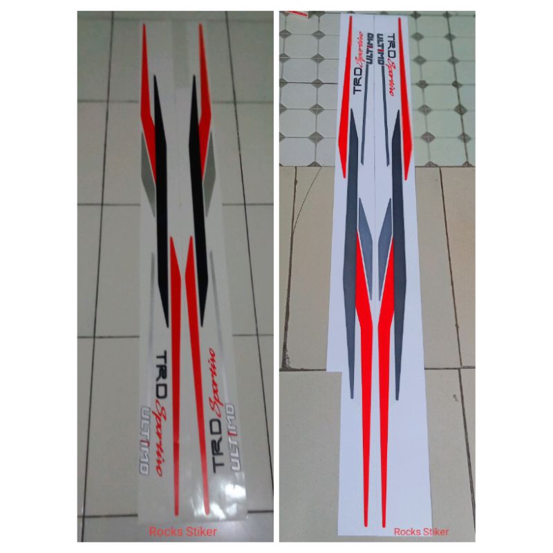 Jual Stiker Body Rush Terios TRD Ultimo / Stiker TRD Rush Terios ...