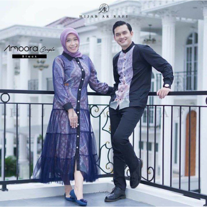 Jual Amoora Couple Fashion Muslim | Koko dan Dress Mewah by Ar-Rafi | Shopee Indonesia