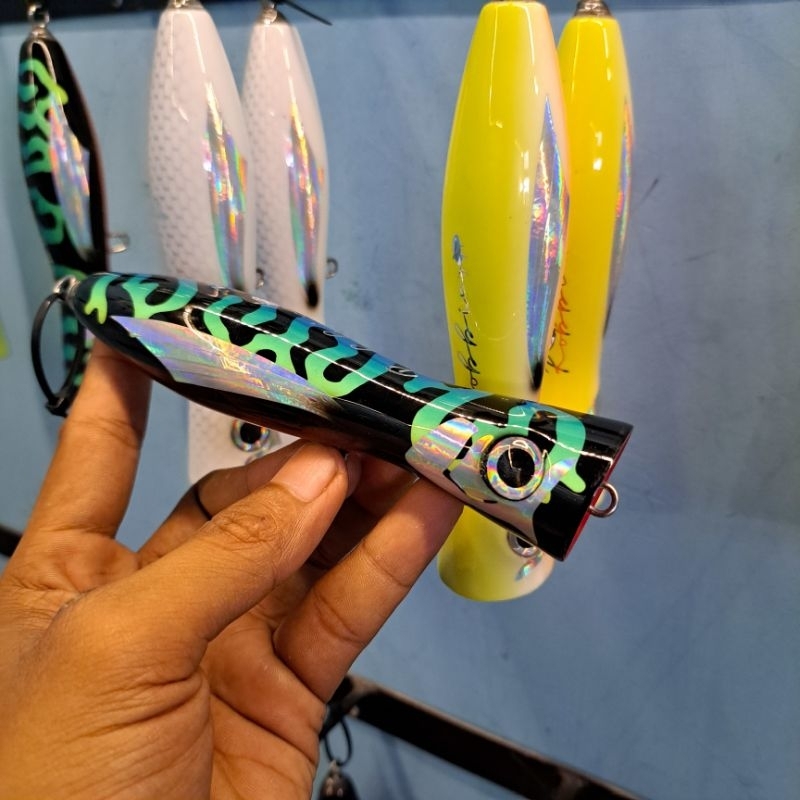 Jual popper handmade 120mm 40gram lapisan akhir memakai resin Umpan pancing killer Umpan Popping ...