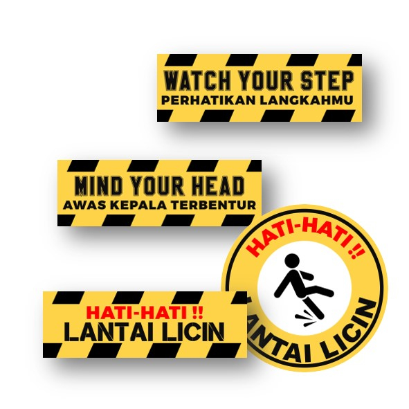 Jual Stiker Peringatan Lantai Licin | Stiker Peringatan Kepala ...