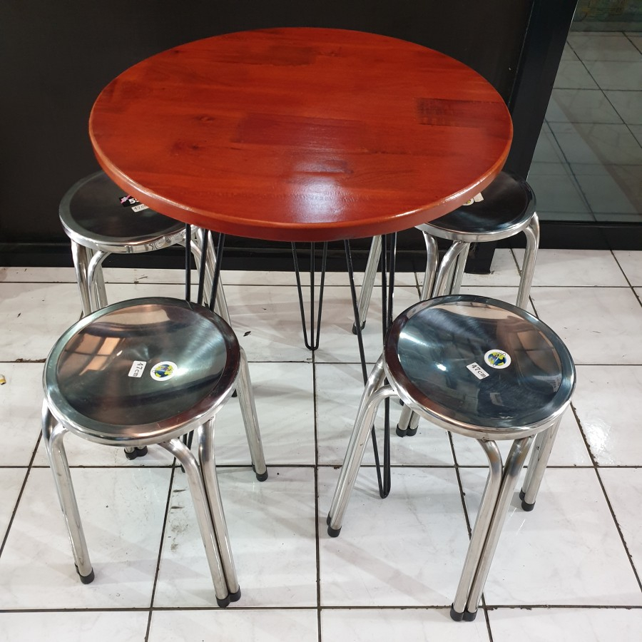 Jual SET MEJA CAFE / RESTAURANT / COFFEESHOP / TERAS + 4 KURSI ...