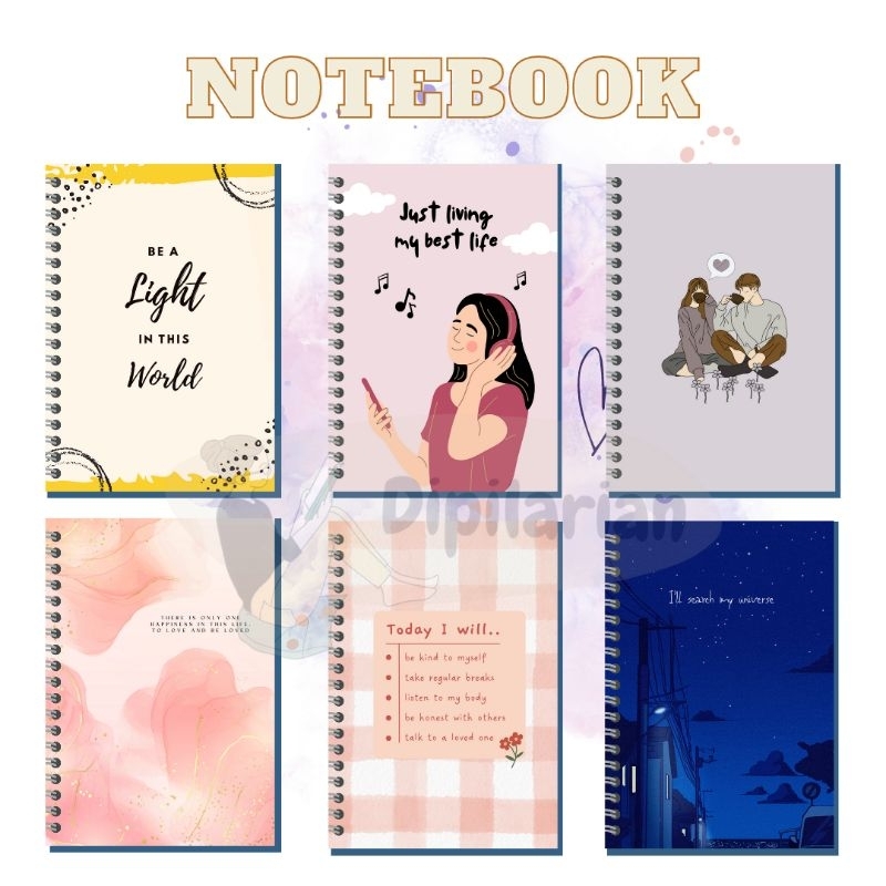 Jual Notebook A5 Costum atau Pilih motif Lucu isi 50 lembar | Shopee ...
