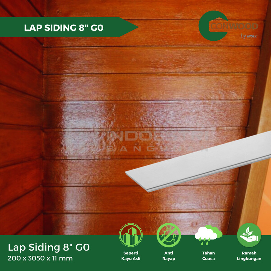 Jual Conwood Lap Siding 8" G0 / Conwood Wall Lap Siding (200 x 3050 x ...