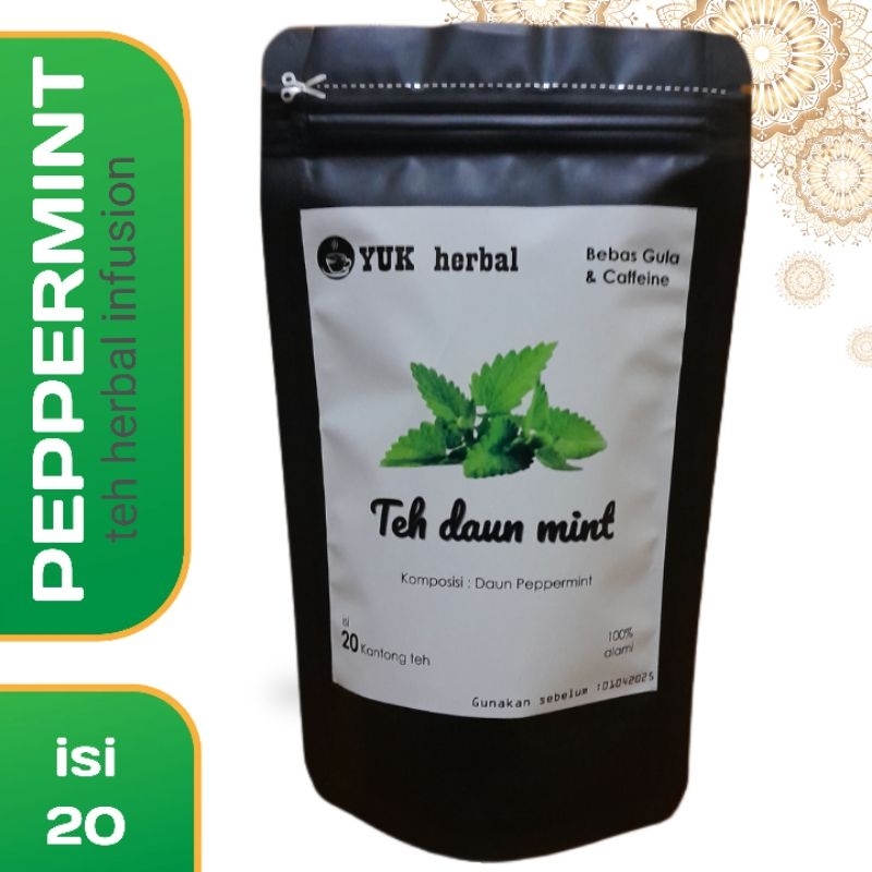 Jual TEH DAUN MINT (PEPPERMINT) isi 20kantong teh | Shopee Indonesia