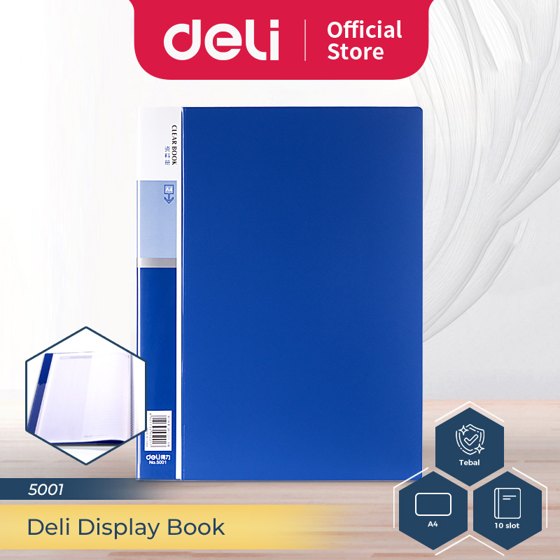 Jual Deli Display Book / Map Clear Holder / Document Keeper A4 10 ...