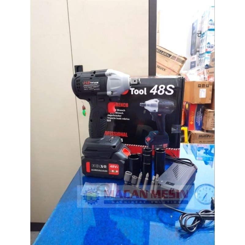 Jual MESIN BOR BAUT CORDLESS IMPACT WRENCH JLD TOOL 48S BRUSHLESS ...
