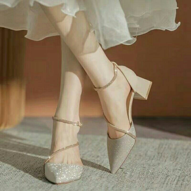 Jual Sandal Wanita Heels Hak Tahu Kekinian 782 (5080) | Shopee Indonesia