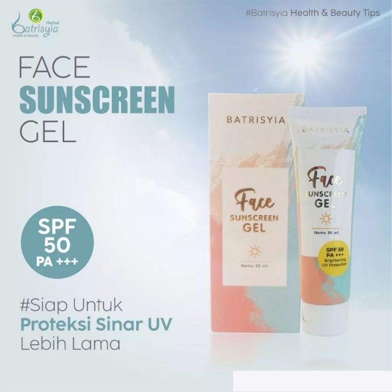Jual face Sunscreen Gel Batrisyia / batrisyia sunscreen gel SPF 50 PA ...