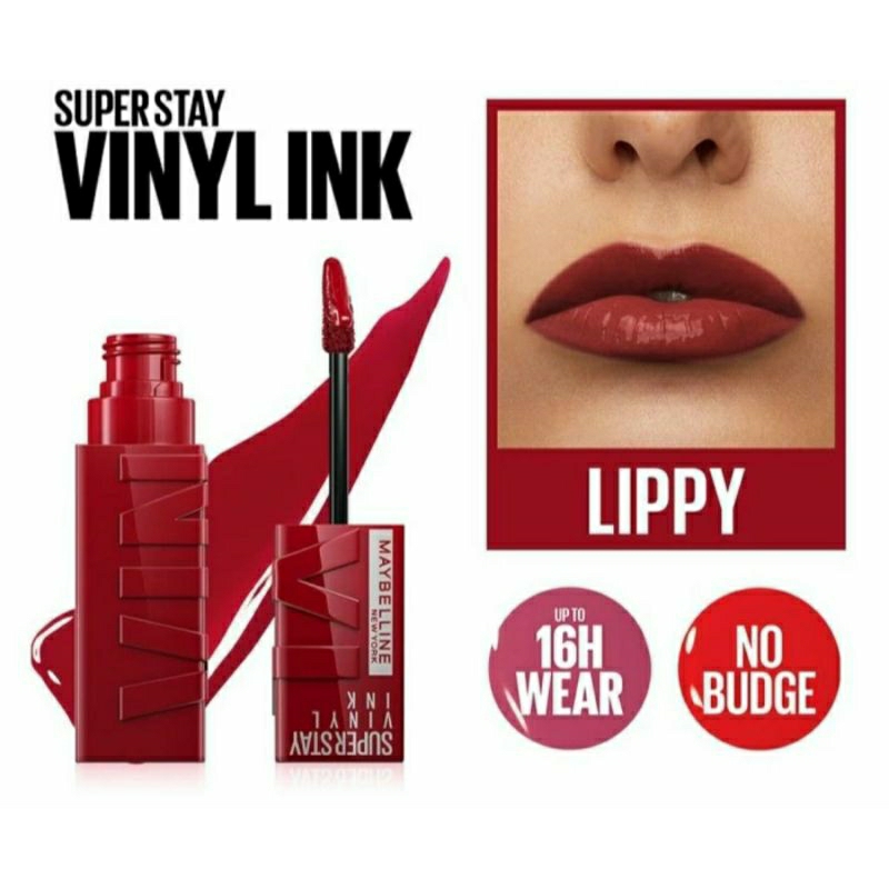 Jual Maybelline SuperStay Vinyl Ink Matte Tint 10. Lippy | Shopee Indonesia