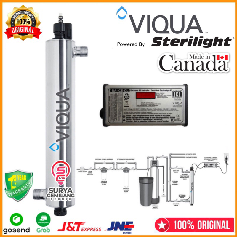 Jual Ultraviolet UV Viqua VH410/2 18 GPM Set Canada Lampu Viqua VH 410 ...