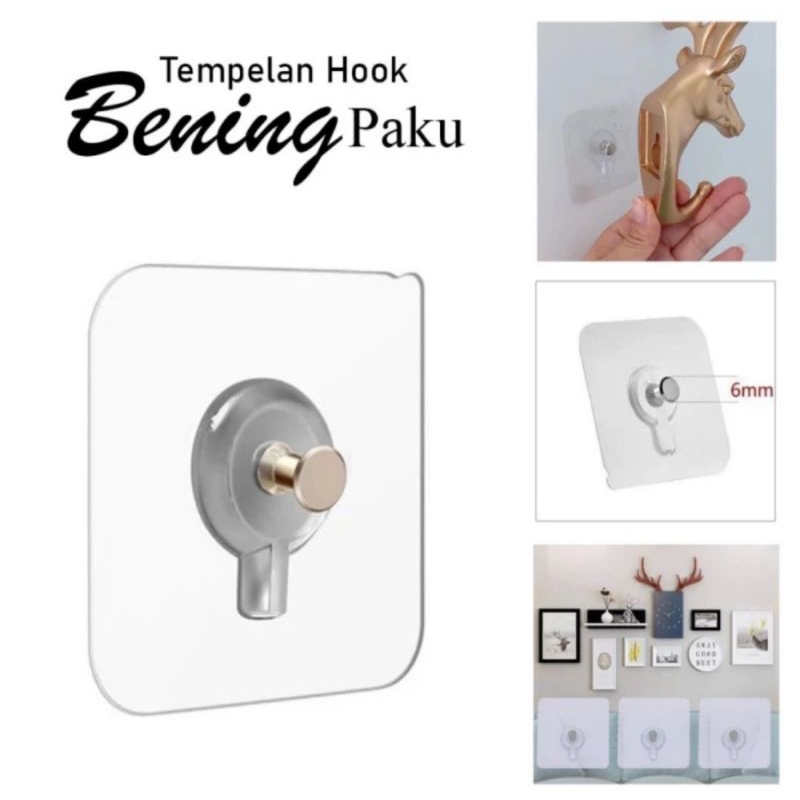 Jual Tempelan Hook Baut Paku Dinding Ajaib Baut Tempel Perekat Tanpa ...