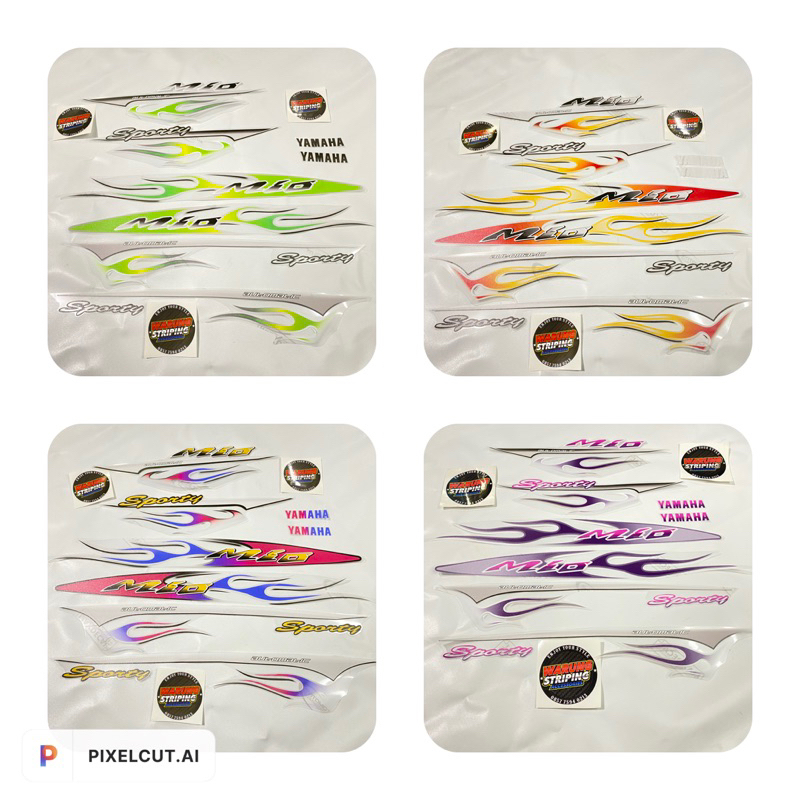 Jual Striping mio sporty pelangi transparan maxdecal | Shopee Indonesia