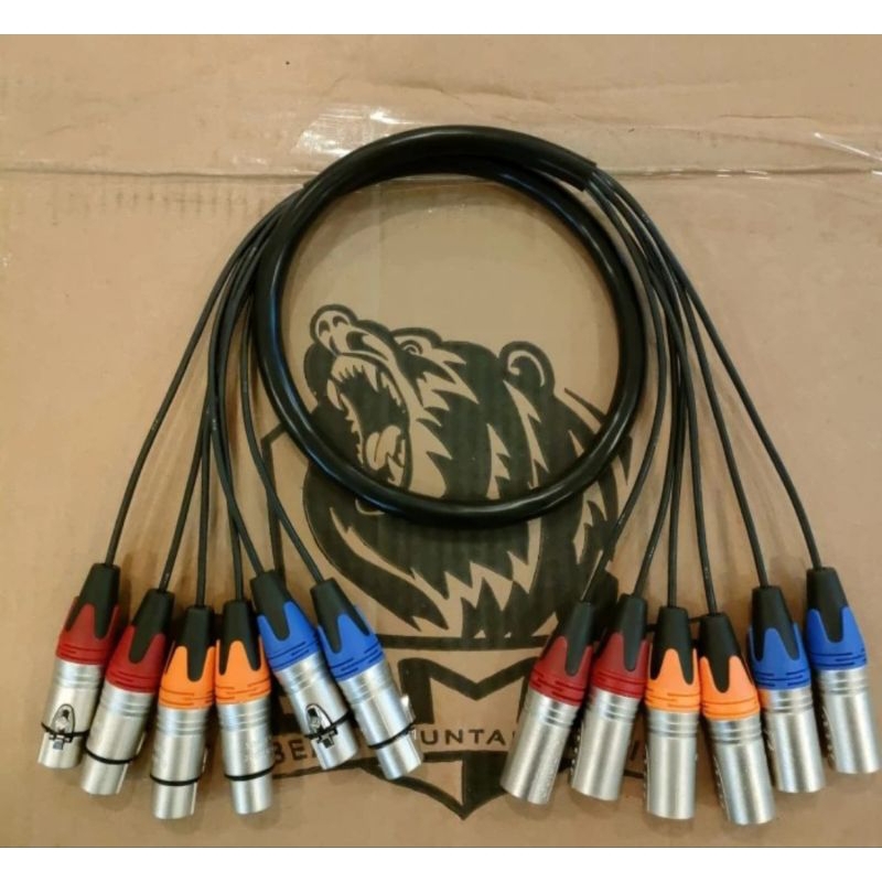 Jual kabel snake isi 6/kabel snake 6ch xlr male-female lengkap 1.5M ...